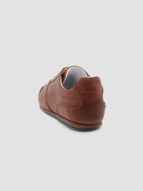 Moschino Leather & Suede Sneakers - Nut