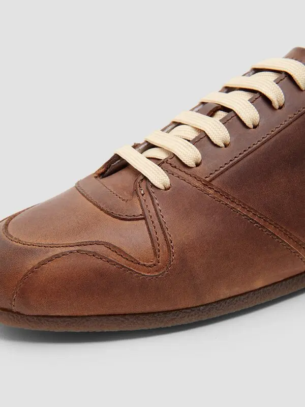 Moschino Leather & Suede Sneakers - Nut