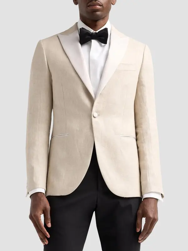 Pal Zileri Textured Linen-blend Dinner Jacket