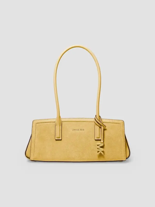 Michael Kors Laila Small Suede Shoulder Tote Bag - Chartreuse