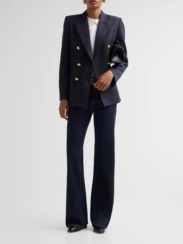 NILI LOTAN Bruni Wool Double-breasted Blazer