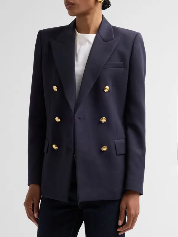 NILI LOTAN Bruni Wool Double-breasted Blazer