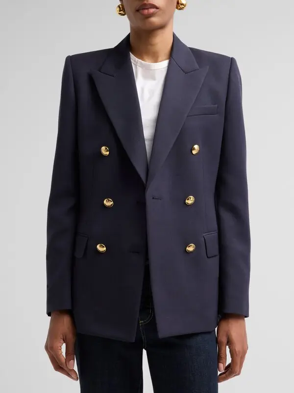 NILI LOTAN Bruni Wool Double-breasted Blazer