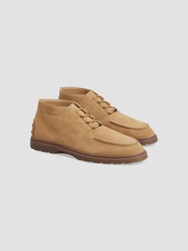 TOD'S Suede Desert Boots - Light Beige