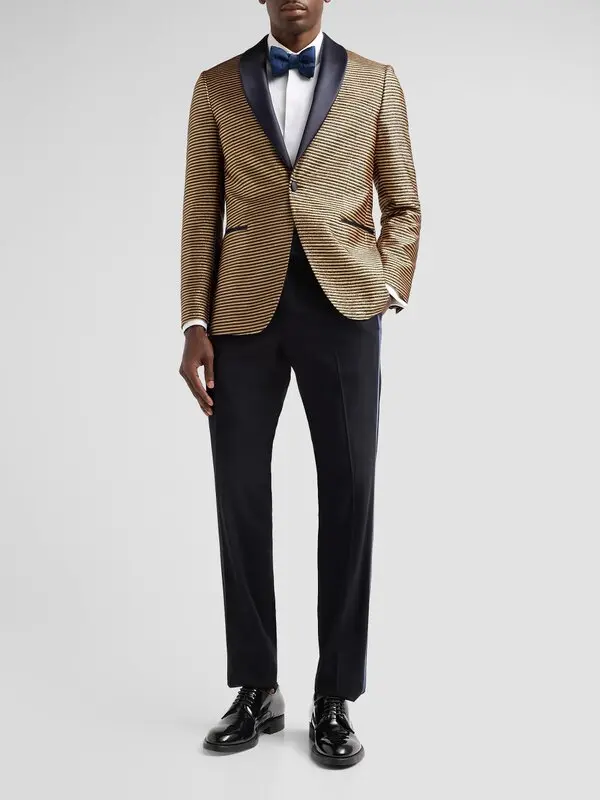 Pal Zileri Metallic Striped Dinner Jacket