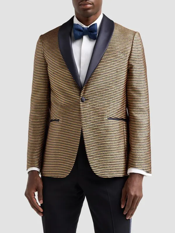 Pal Zileri Metallic Striped Dinner Jacket