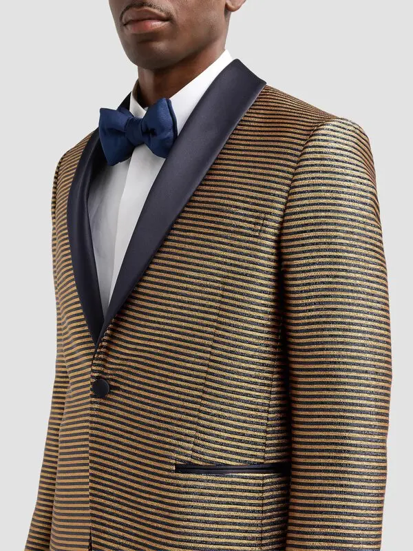 Pal Zileri Metallic Striped Dinner Jacket