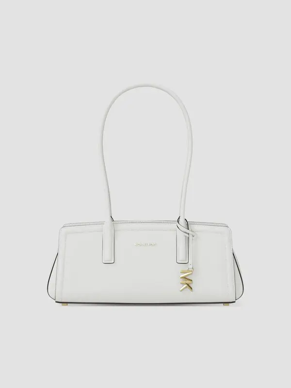 Michael Kors Laila Small Logo Leather Shoulder Bag - Eggshell