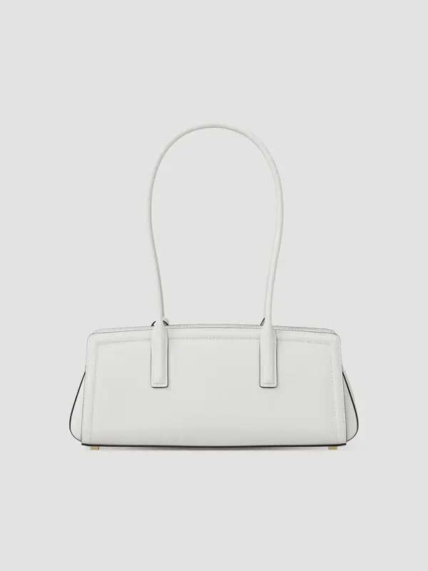 Michael Kors Laila Small Logo Leather Shoulder Bag - Eggshell