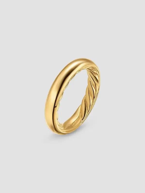 David Yurman Dy Mercer Band Ring In 18k Yellow 3.7mm