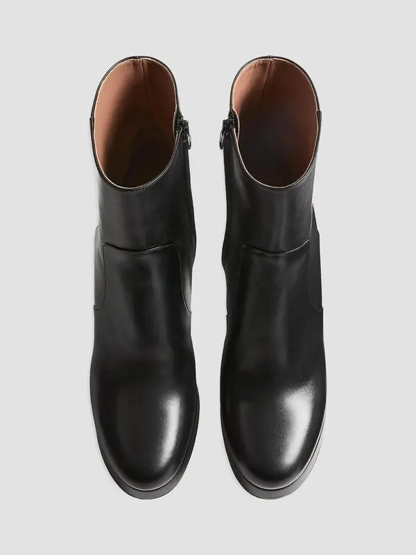 Valentino Garavani Fawcette 90mm Platform Ankle Boots In Calfskin Leather