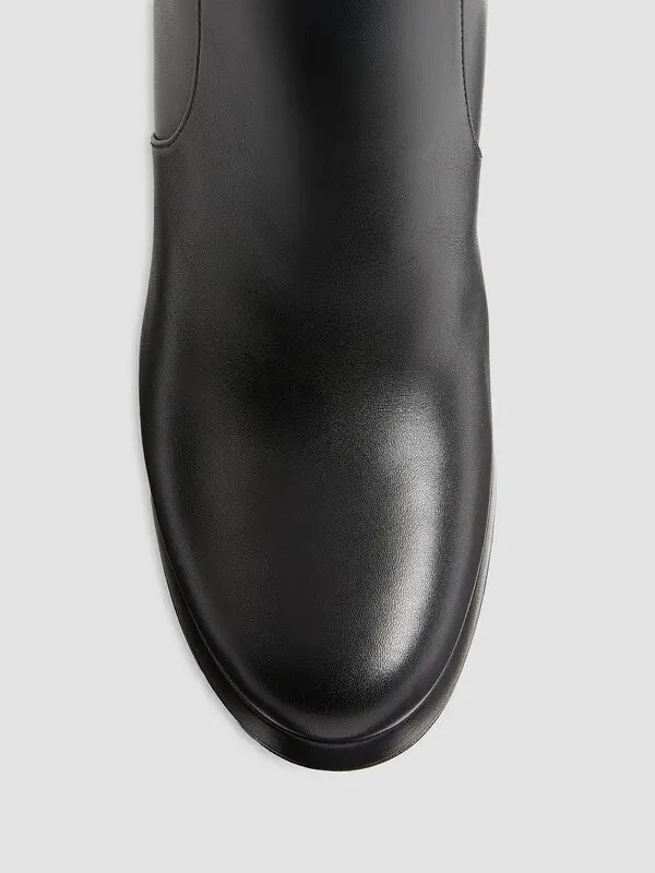 Valentino Garavani Fawcette 90mm Platform Ankle Boots In Calfskin Leather