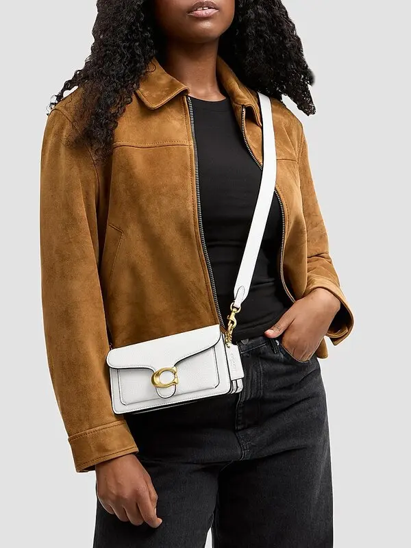 COACH Pebbled Leather Tabby Shoulder Bag 20 - Chalk