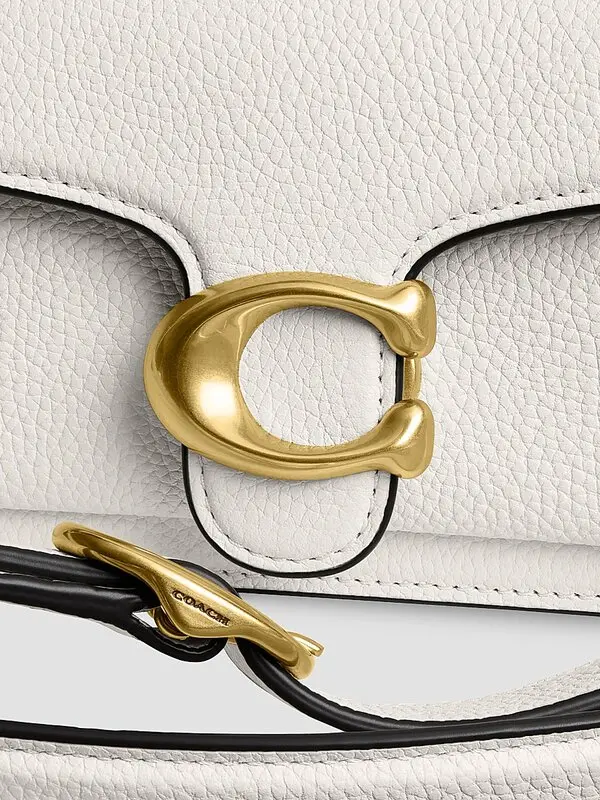 COACH Pebbled Leather Tabby Shoulder Bag 20 - Chalk