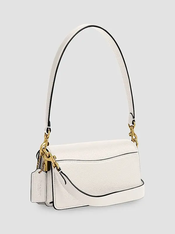 COACH Pebbled Leather Tabby Shoulder Bag 20 - Chalk