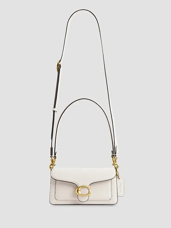 COACH Pebbled Leather Tabby Shoulder Bag 20 - Chalk