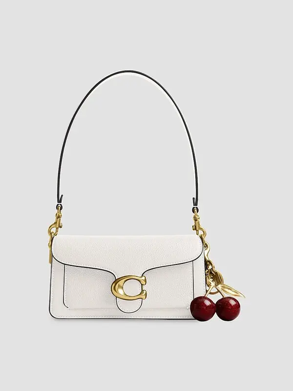 COACH Pebbled Leather Tabby Shoulder Bag 20 - Chalk