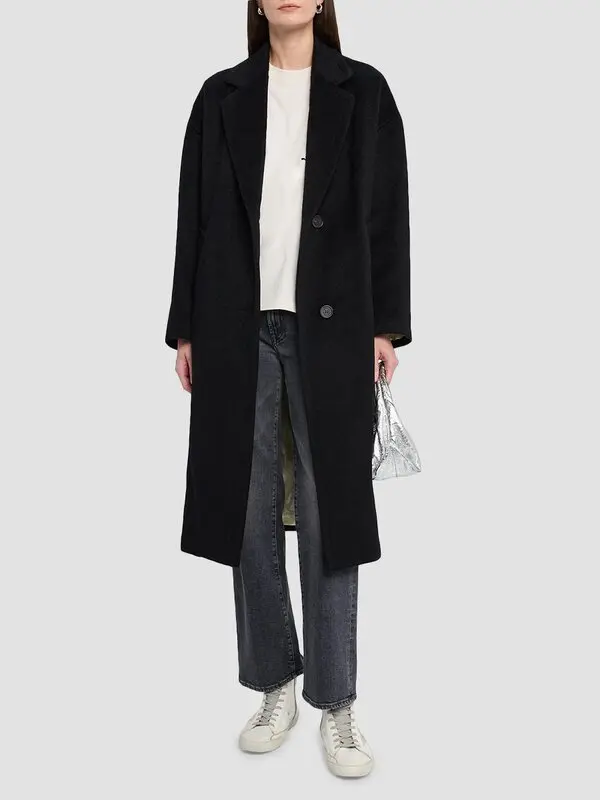 GOLDEN GOOSE Golden Wool Cocoon Coat - Black