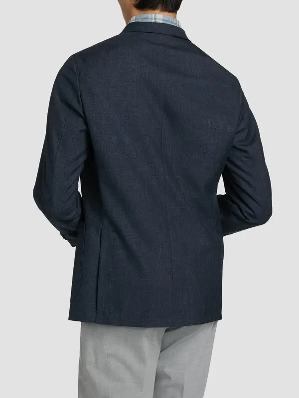 SAKS FIFTH AVENUE Collection Wool-blend Woven Sport Coat - Navy