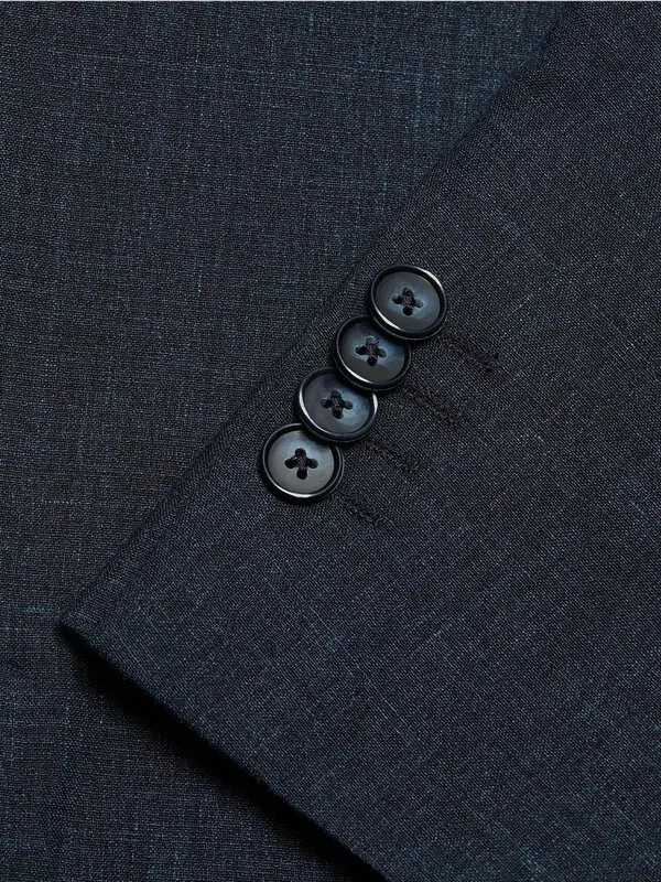 SAKS FIFTH AVENUE Collection Wool-blend Woven Sport Coat - Navy