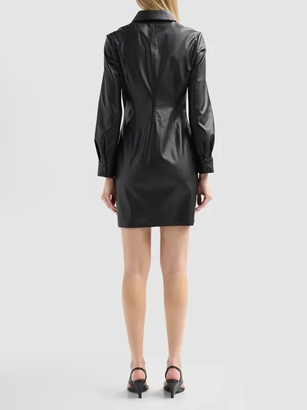 MILLY Reid Faux Leather Mini Dress