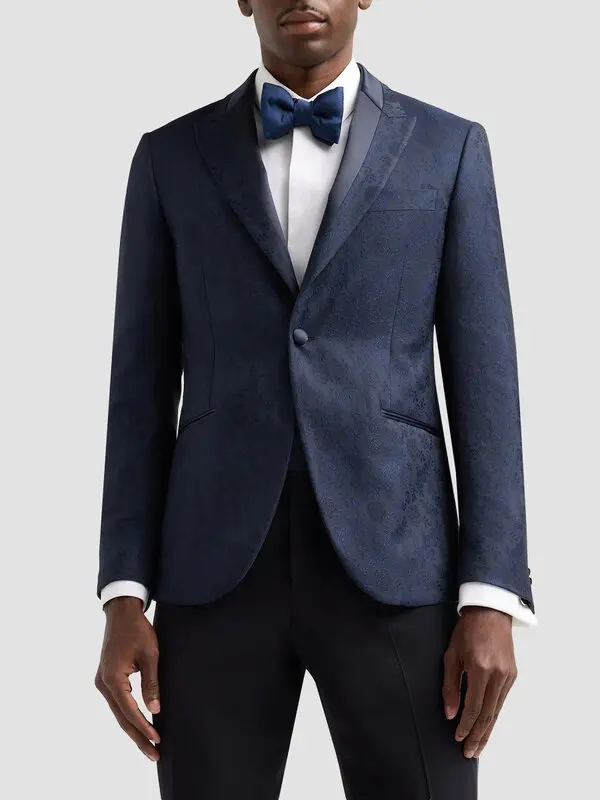 Pal Zileri Floral-embroidered Wool-blend Dinner Jacket