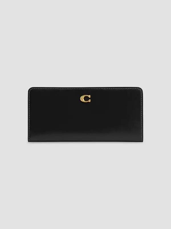 COACH Essential Slim Leather Wallet - Black