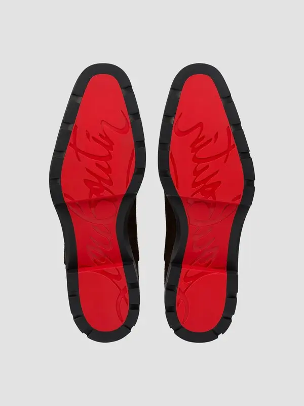 CHRISTIAN LOUBOUTIN Alpha Lion Suede Oxford Shoes