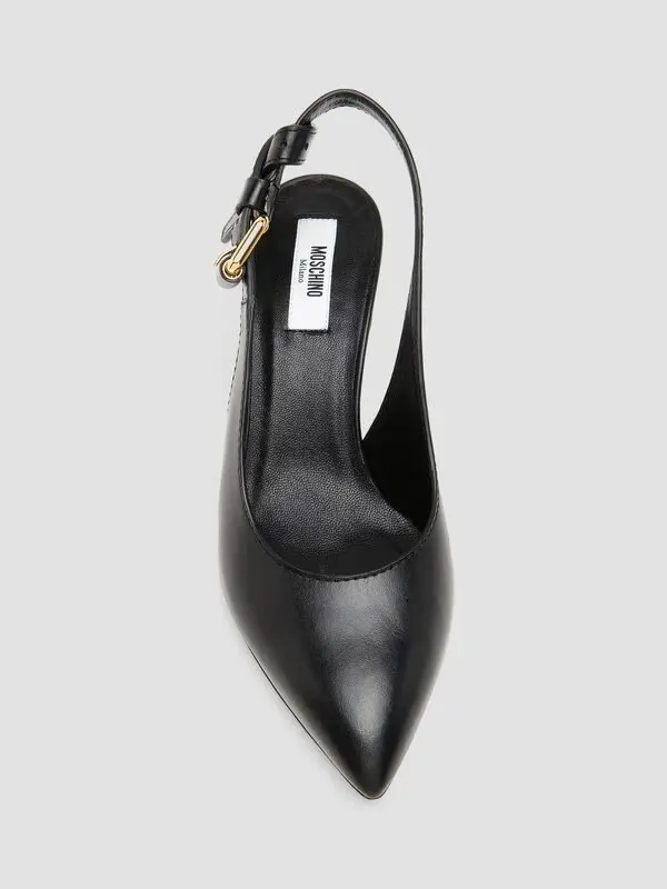 Moschino Tie-me Leather Pumps