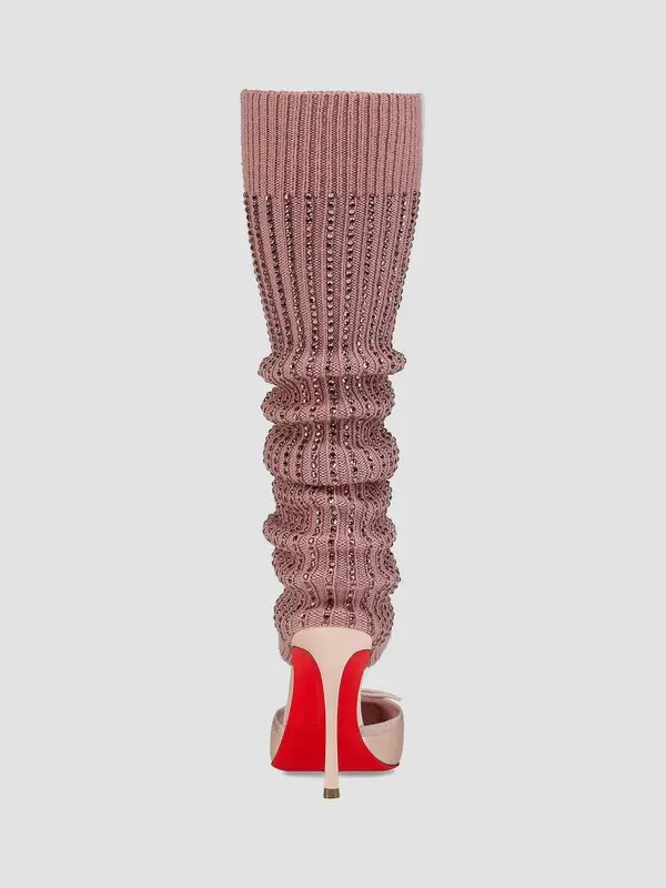 CHRISTIAN LOUBOUTIN Cassia Annmac 100mm Satin And Mesh Pumps - Poupee