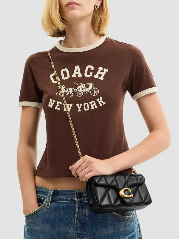 COACH Tabby Quilted Leather Chain Crossbody Bag 19