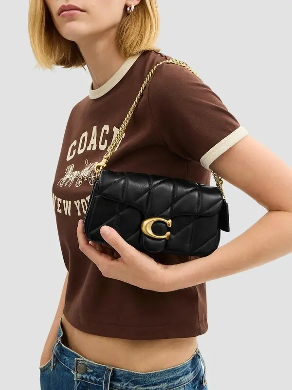 COACH Tabby Quilted Leather Chain Crossbody Bag 19
