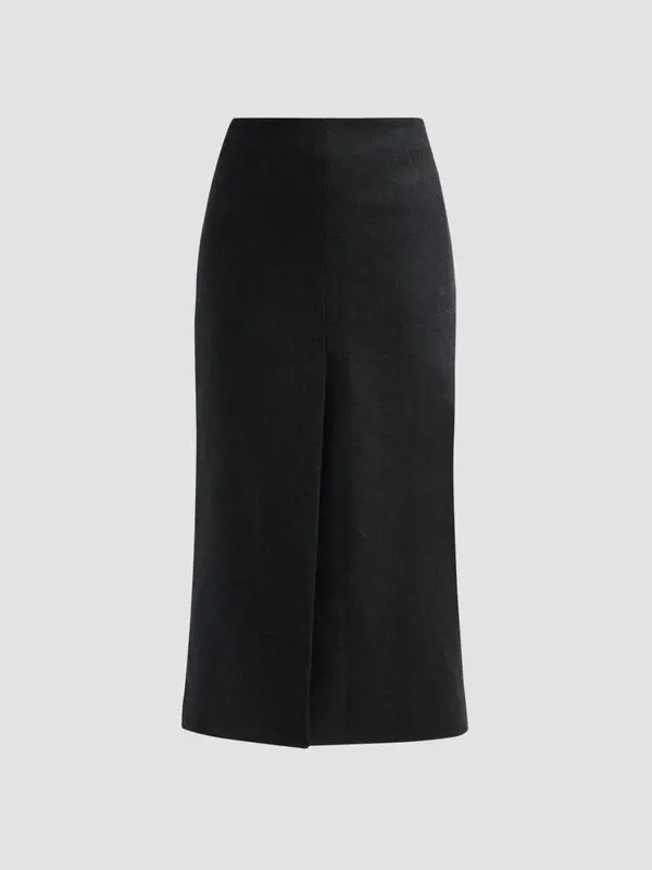 NILI LOTAN Mariha Wool Midi Skirt