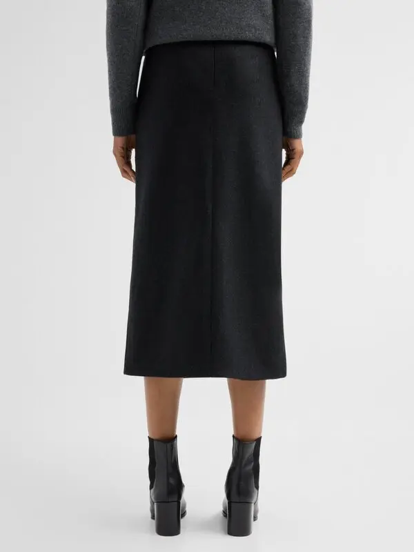NILI LOTAN Mariha Wool Midi Skirt