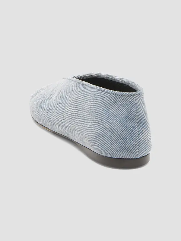 Moschino Corsage Denim Ballet Flats