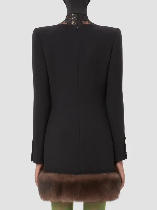 Valentino Garavani Wool Crepe Short Dress