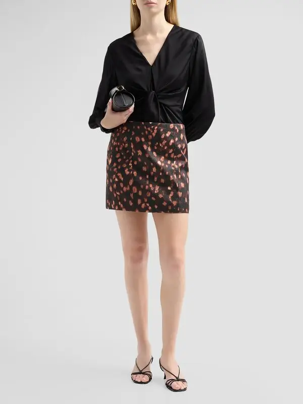 MILLY Jaylene Chevron Jacquard Mini Skirt