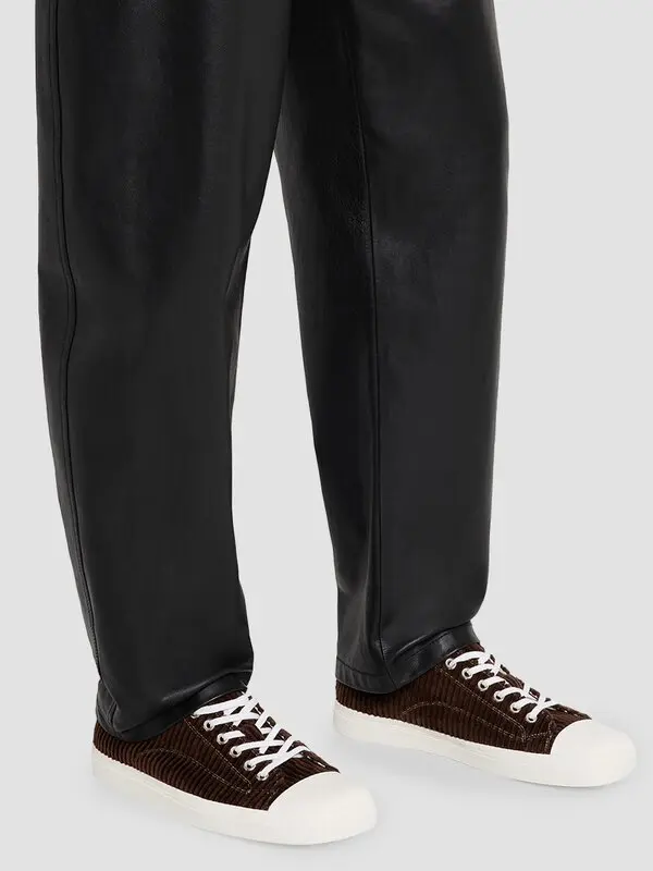 Moschino Edge Corduroy Cap Toe Low-top Sneakers