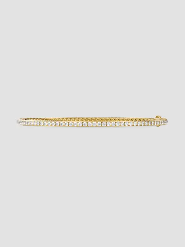 David Yurman Micro Pavé Bracelet In 18k Yellow Gold