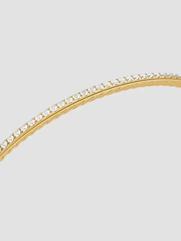 David Yurman Micro Pavé Bracelet In 18k Yellow Gold