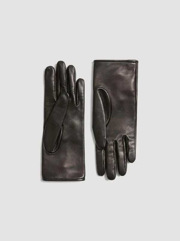 Valentino Garavani Vlogo Signature Nappa Leather Gloves With Bows - Black