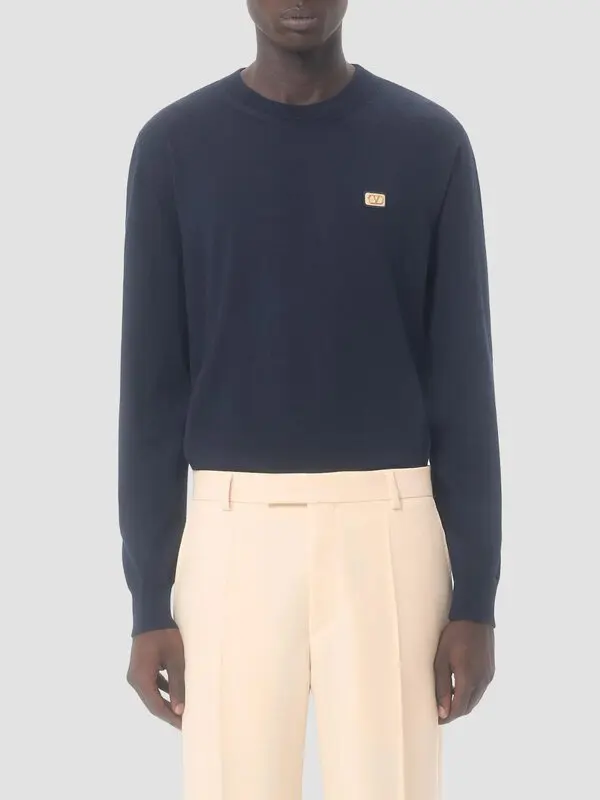 Valentino Garavani Wool Sweater With Vlogo Patch