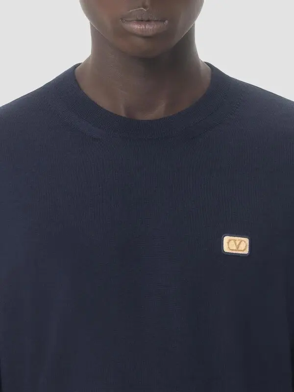 Valentino Garavani Wool Sweater With Vlogo Patch