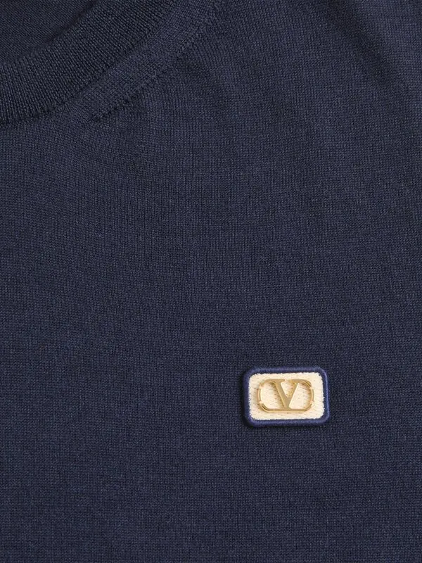 Valentino Garavani Wool Sweater With Vlogo Patch