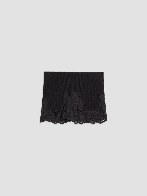 Valentino Garavani Vlogo Signature Cashmere And Lace Headband - Black