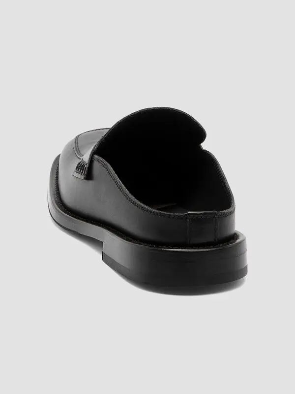 Moschino Leather Open Back Penny Loafers