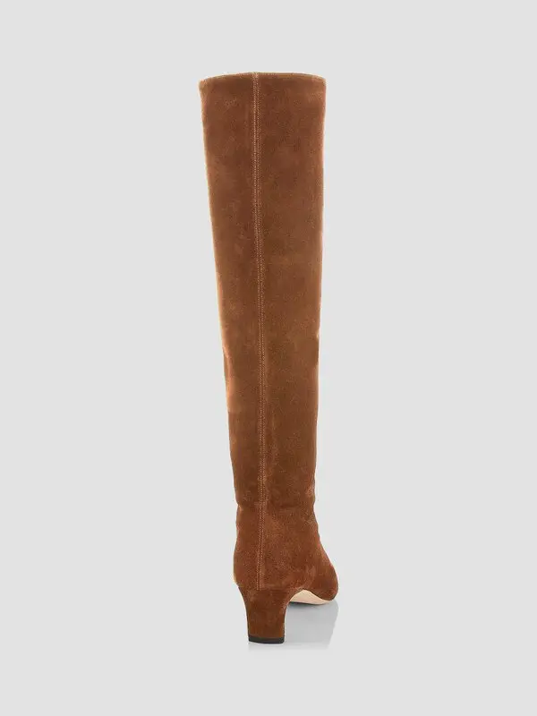Staud Wally Suede Knee-high Boots - Tan