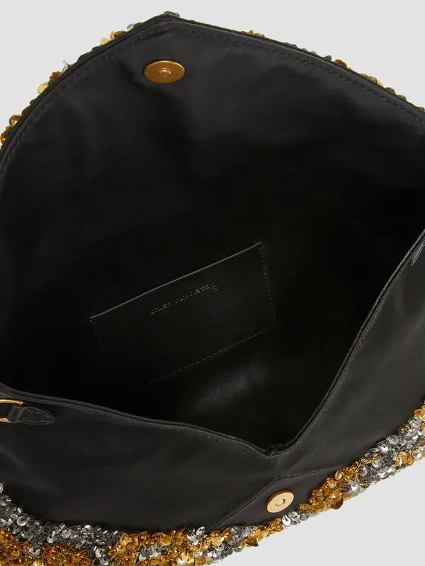 Dries Van Noten Medium Sequined Envelope Clutch
