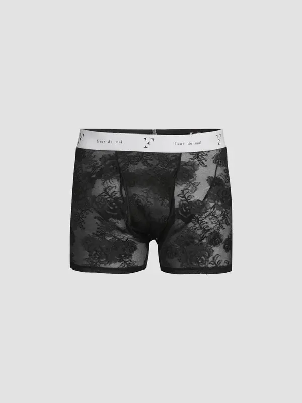 FLEUR DU MAL Floral Bouquet Lace Boxer Brief