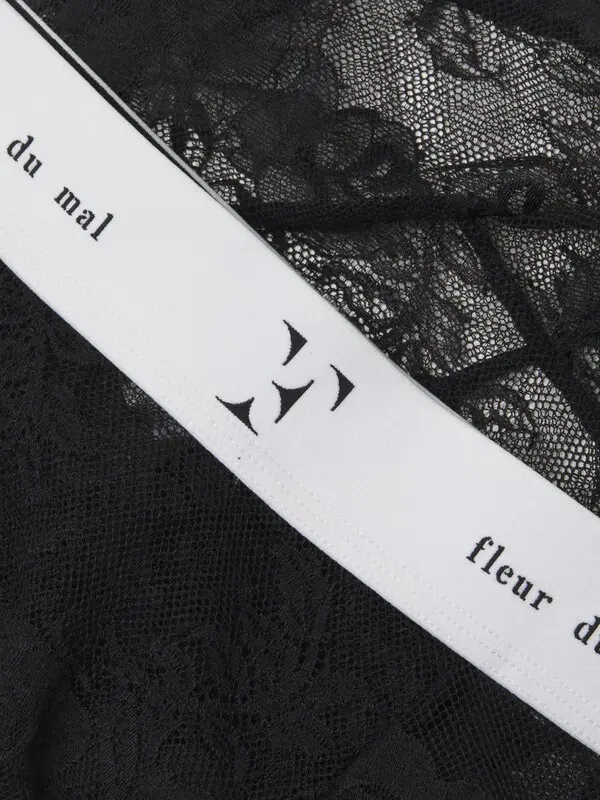 FLEUR DU MAL Floral Bouquet Lace Boxer Brief